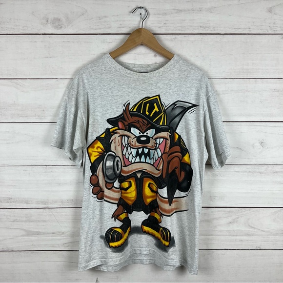 Vintage | Shirts | Vintage 994 Taz Looney Tunes Firefighter Tshirt ...